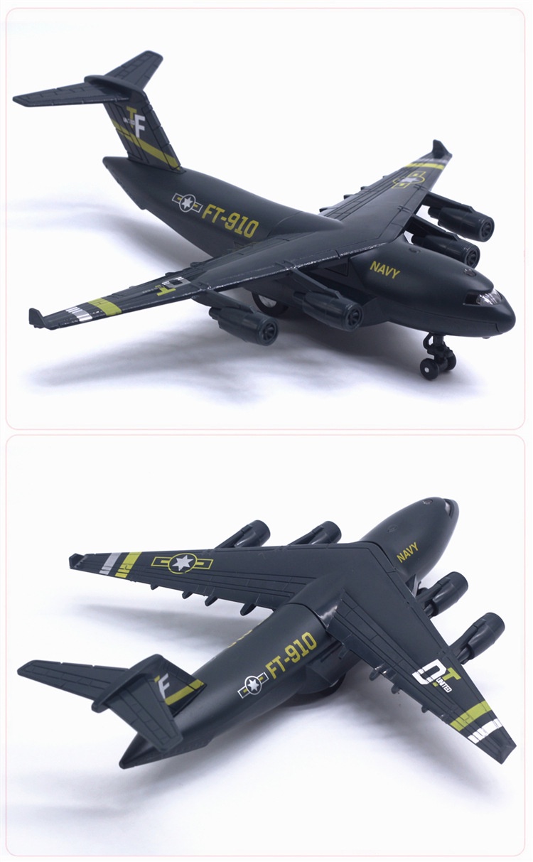 Boeing C-17 KAVY transport plane model toy made of alloy material, with ...