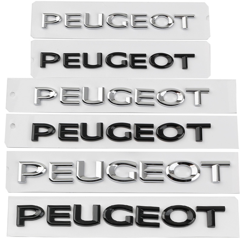 【Peugeot】3D ABS modified PEUGEOT letter logo rear sticker PEUGEOT car ...