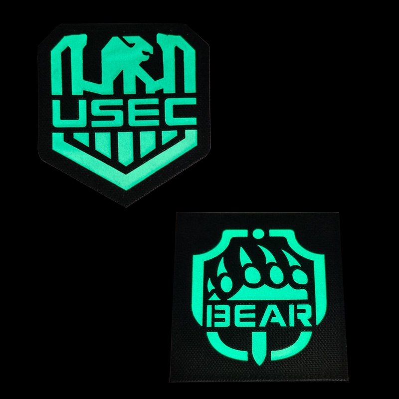Luminous Escape Takov Game Merchandise Badge Laser Engraving BEAR USEC Cloth Sticker Velcro Felt ...