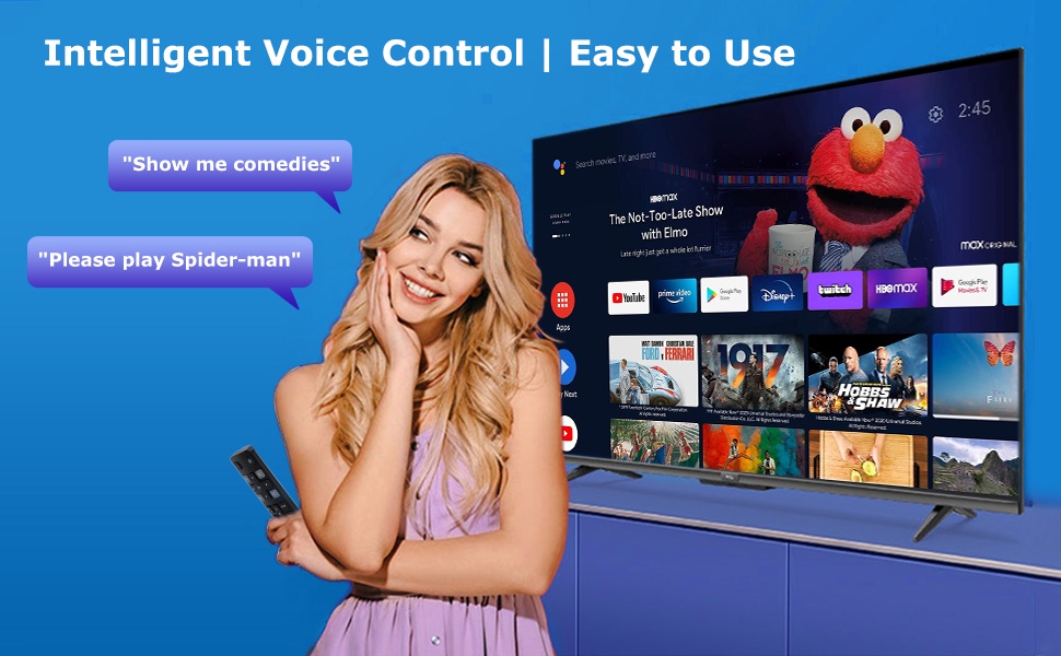 Voice Replacement for TCL-Android-TV-Remote,New Upgraded RC802V for TCL ...