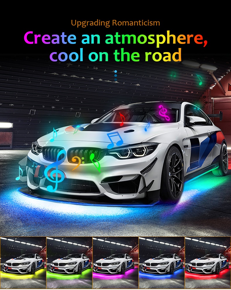 Led Strip Car Neon Light Car Decoration Light with APP Control 12V ...