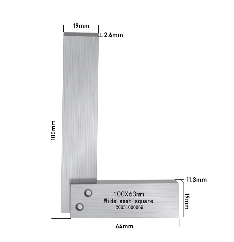 Carbon steel high-precision 90-degree wide-seat right-angle ruler ...