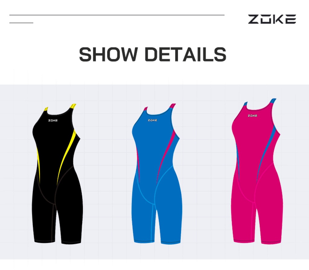 ZOKE Girls Competition Training Swimsuit Kids sporty swimwear Children ...