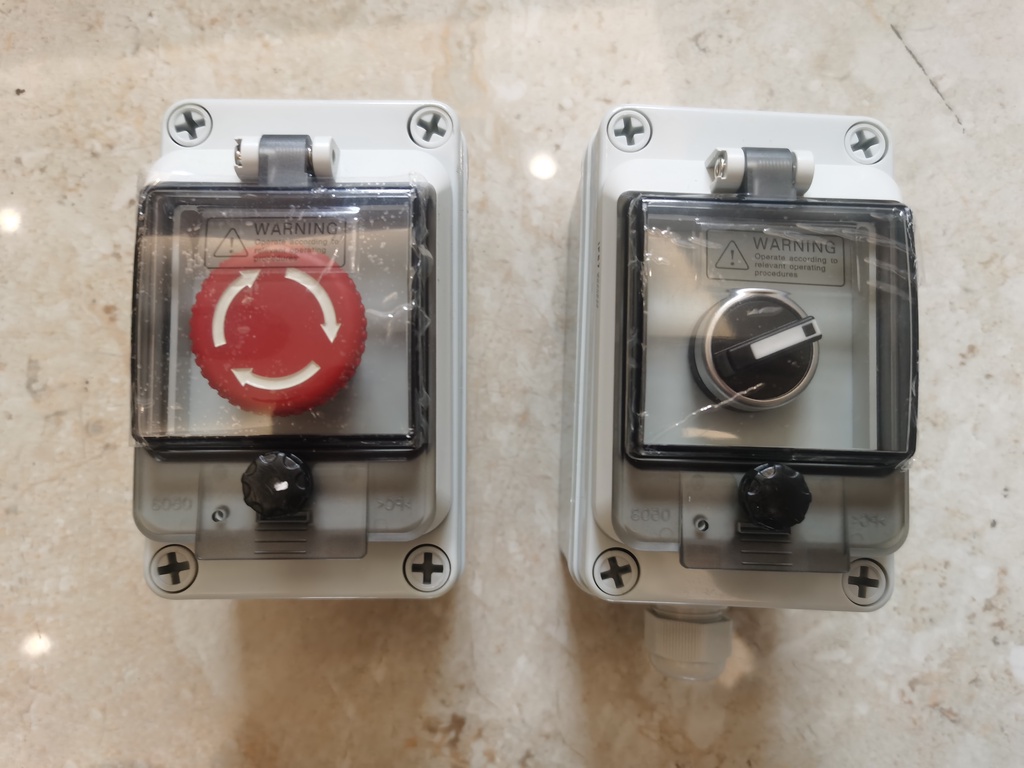 10A IP66 Emergency Stop Control Box 10A Outdoors Button Switch Cassette ...