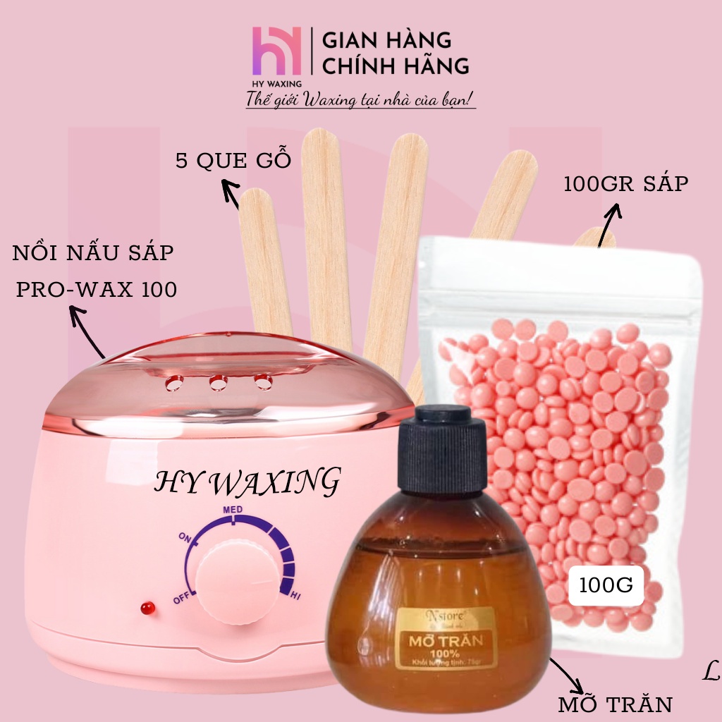 [COVERED Name] Pro Wax 100 Hair Wax Cooking Pot Combo + 100g Premium ...
