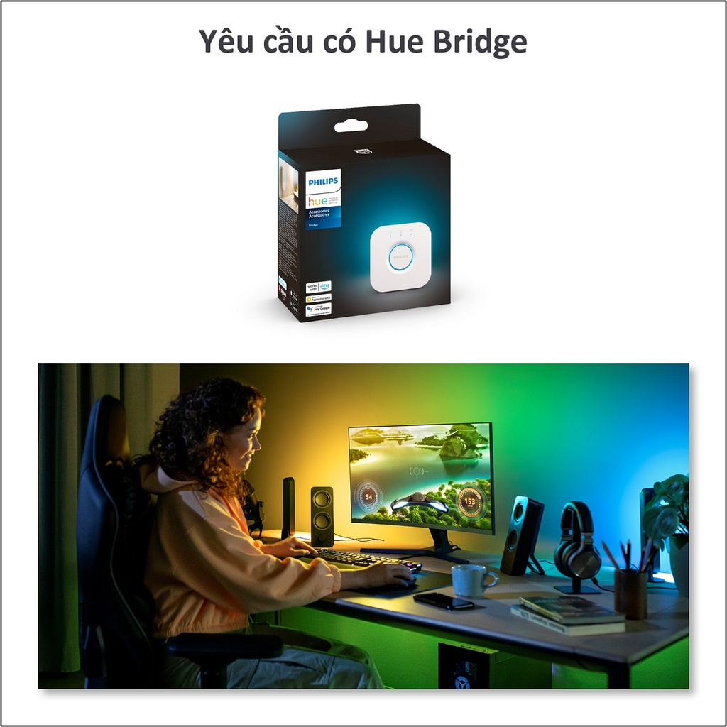 Philips Hue Play Gradient Lightstrip for Computer | Shopee Malaysia