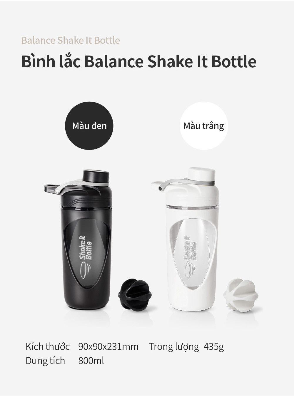 BALANCE SHAKE IT Lock&Lock shaker bottle 800ml HAP949 2 colors (white ...