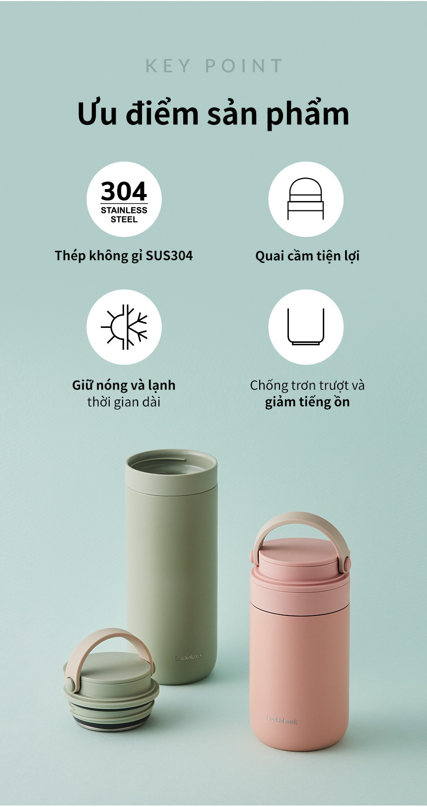 Lock&Lock Metro Two Way thermos bottle 237ml or 475ml stainless steel (SUS304) | Shopee Malaysia