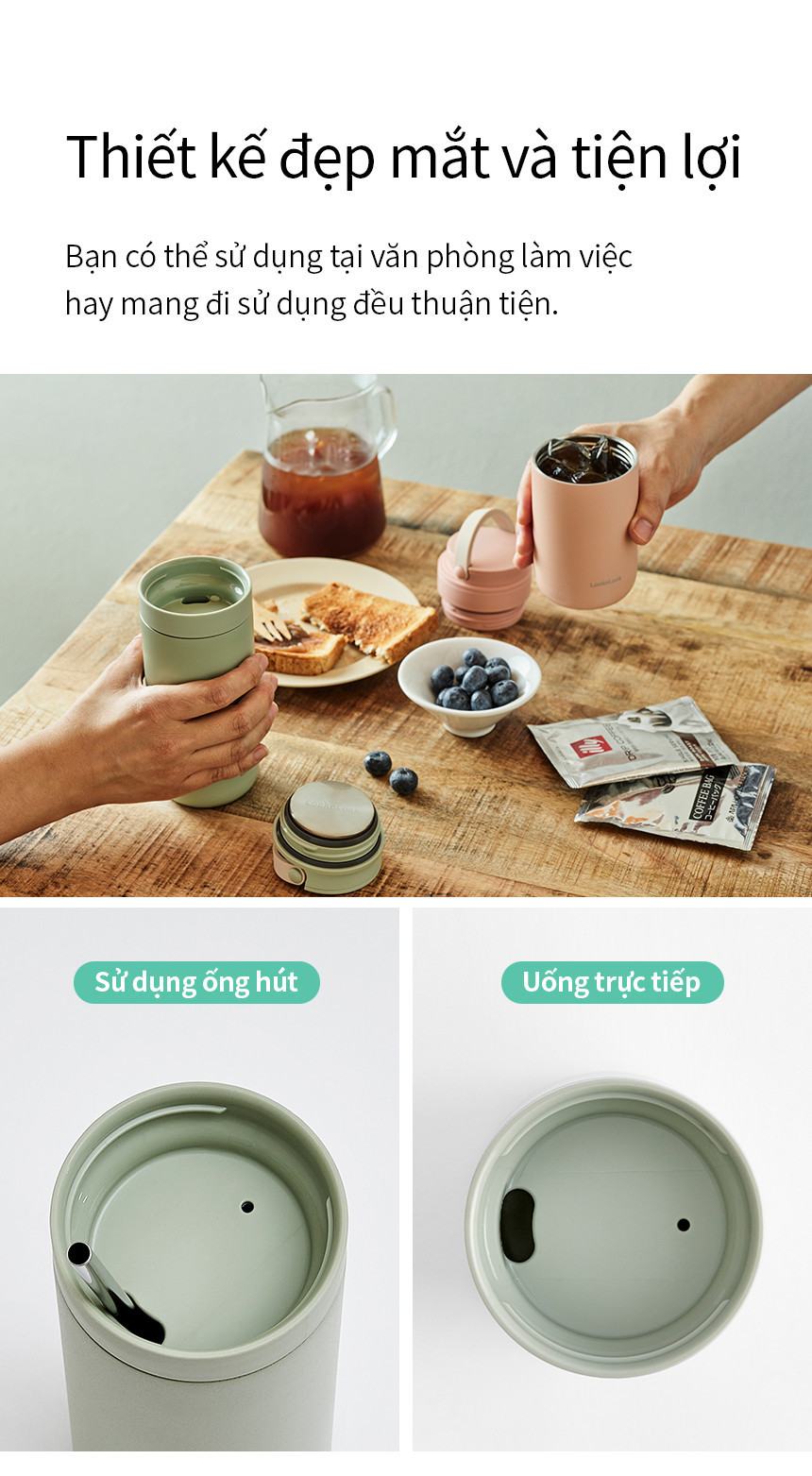 Lock&Lock Metro Two Way thermos bottle 237ml or 475ml stainless steel (SUS304) | Shopee Malaysia