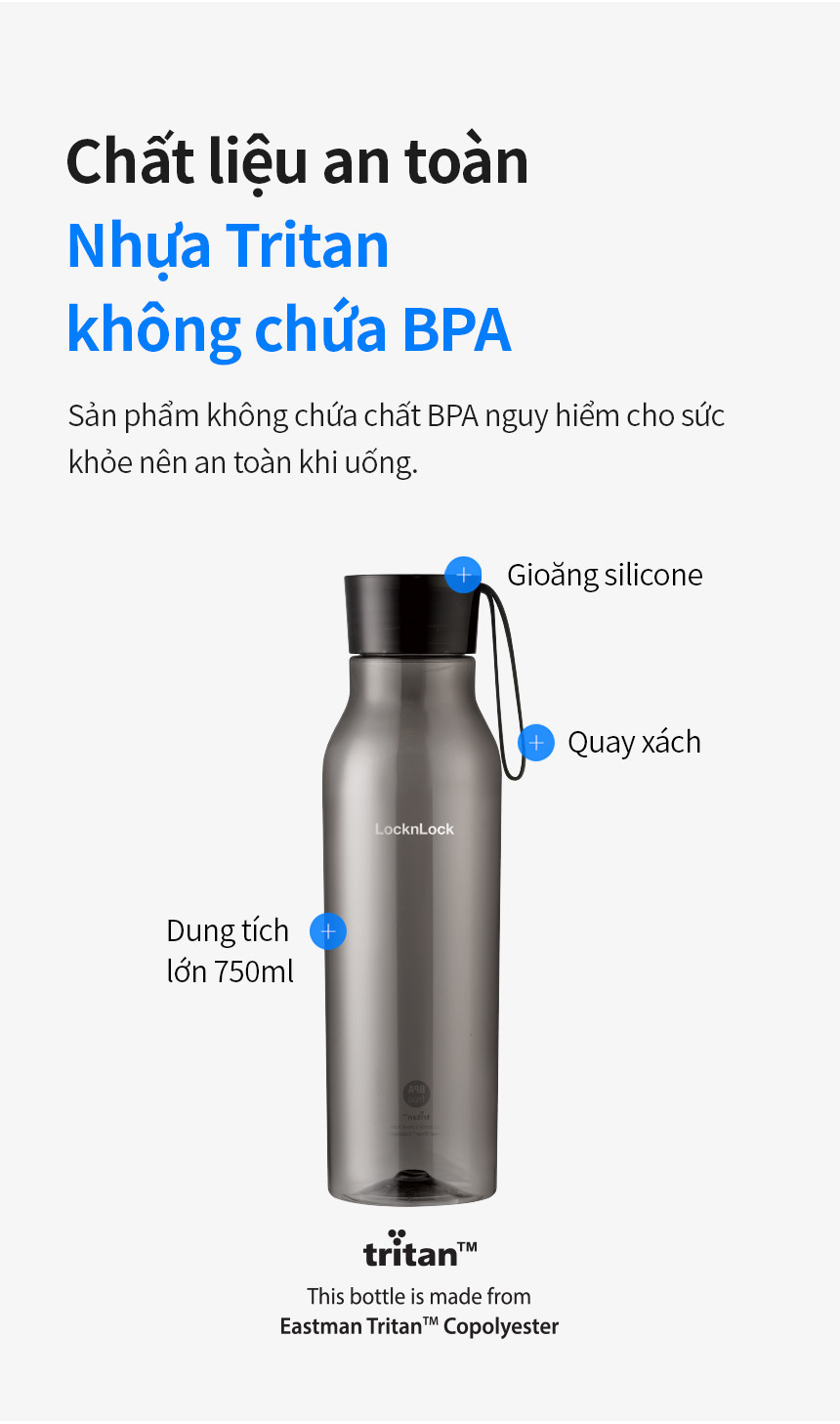 Lock&Lock Eco Bottle 750ml and 550ml ABF664 | Shopee Malaysia