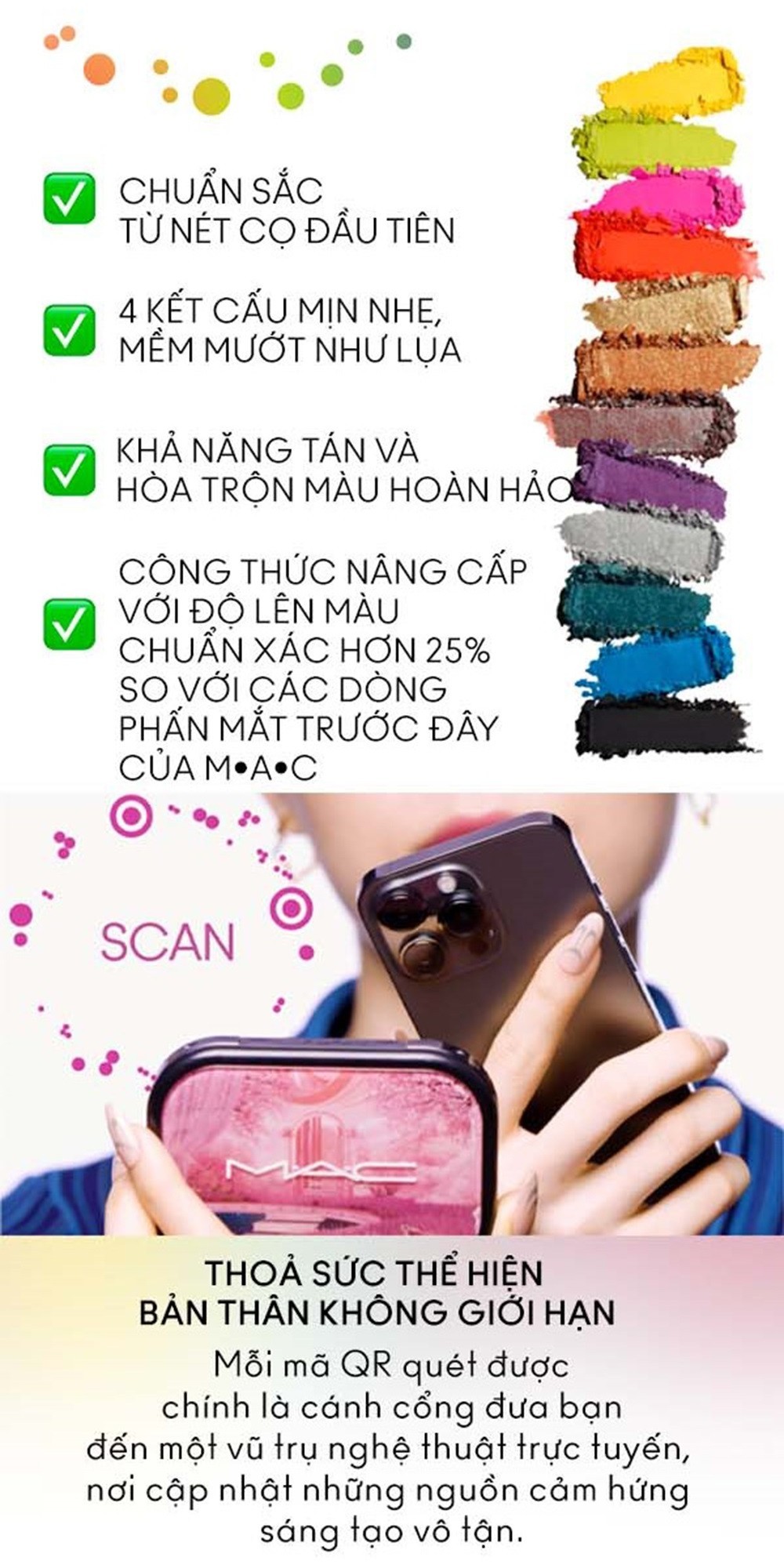 Mac Connect In Color 6-panel eyeshadow palette with high-quality smooth ...