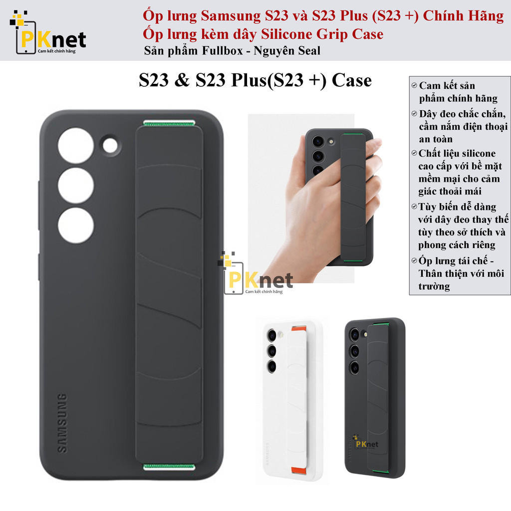 Samsung S23 Plus (S23+) / S23 Case with Genuine Silicone Grip Case, Fullbox, Original Seal ...