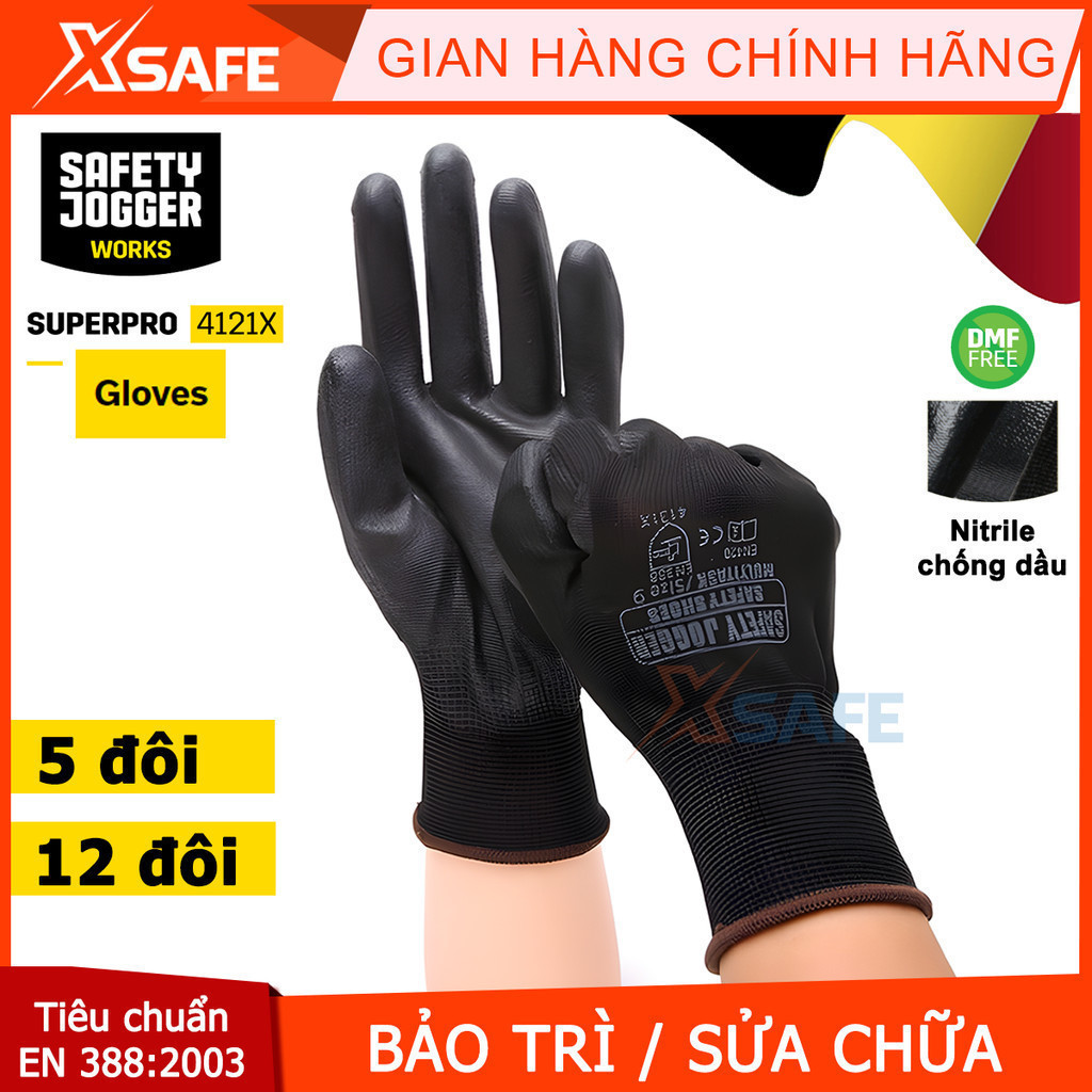 Jogger Superpro oil-resistant gloves Combo - nitrile coated protective ...