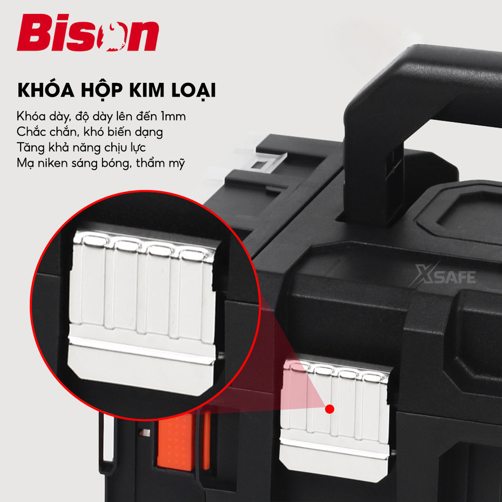 3IN1 Bison tool and parts storage box, size 21 inches, sturdy, impact ...