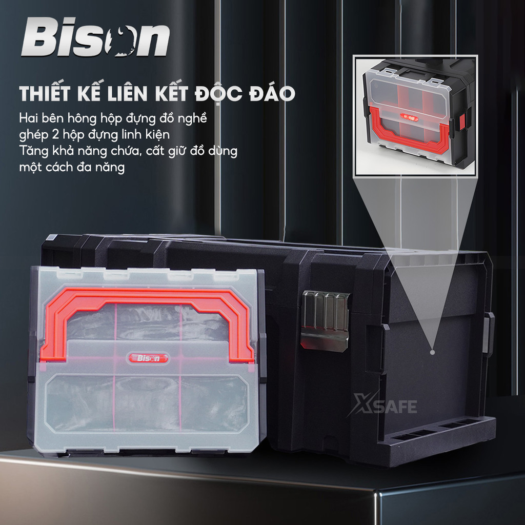 3in1 Bison tool and parts storage box, size 21 inches, sturdy, impact ...