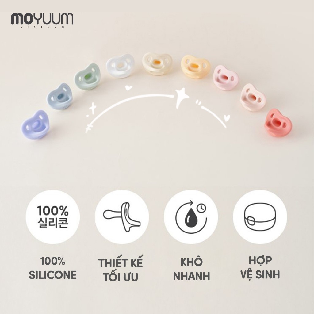 [MOYUUM] High Quality Silicone Pacifier Size for Babies from 0M+ Made ...