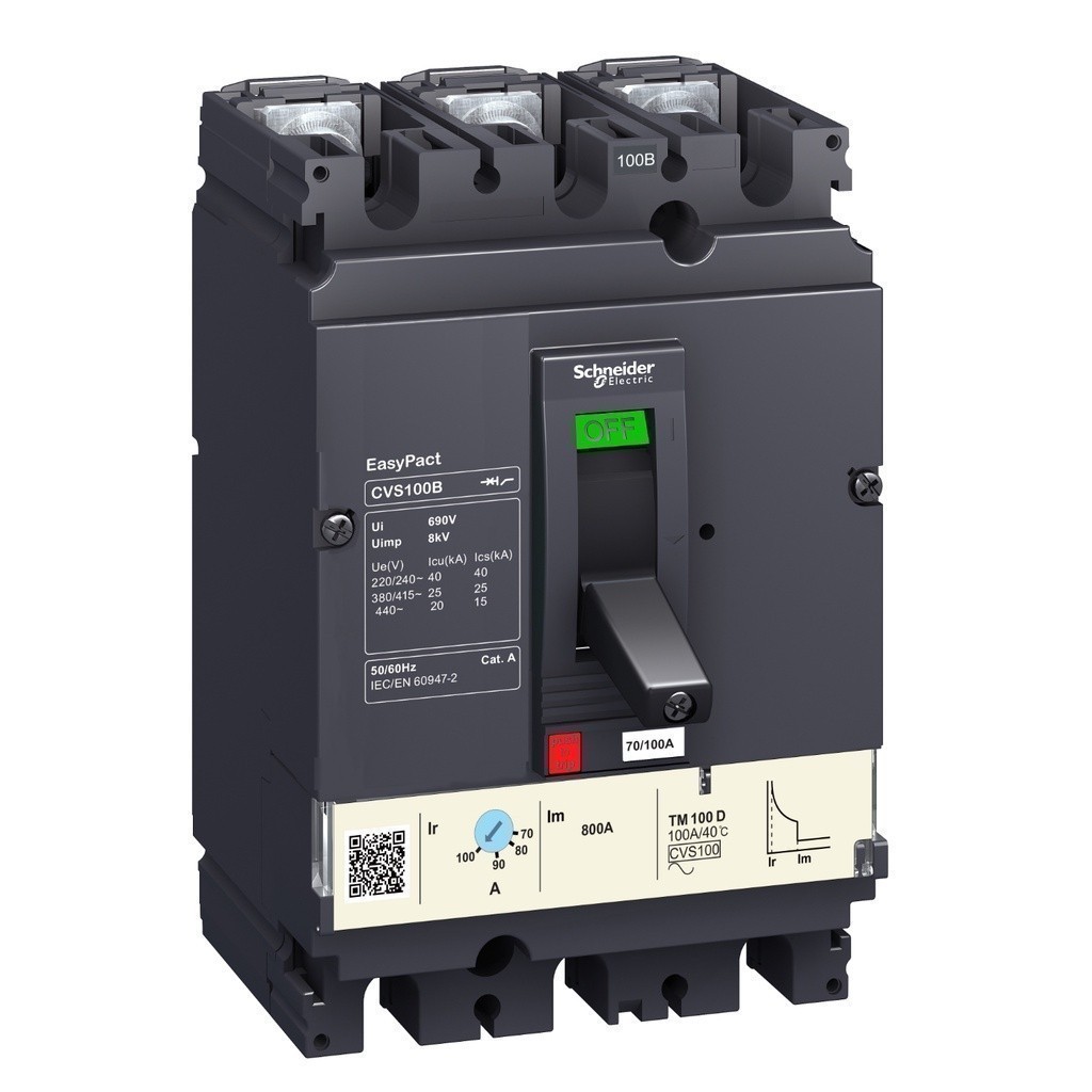 Schneider MCCB LV circuit breaker510307 Schneider - 3P - 100A - Type B ...
