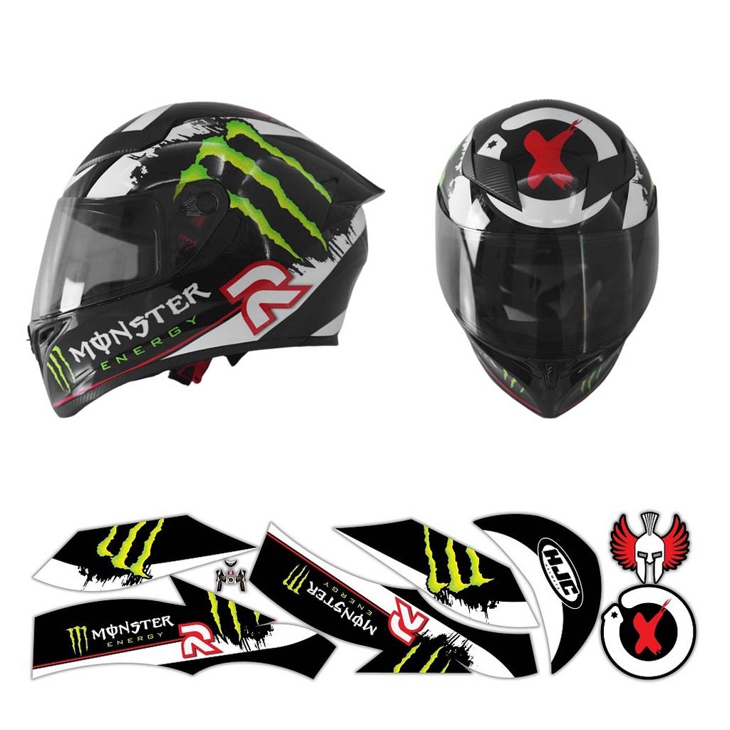 Fullface Helmet Sticker - Extremely Beautiful Helmet Cover Decal (TM05 ...