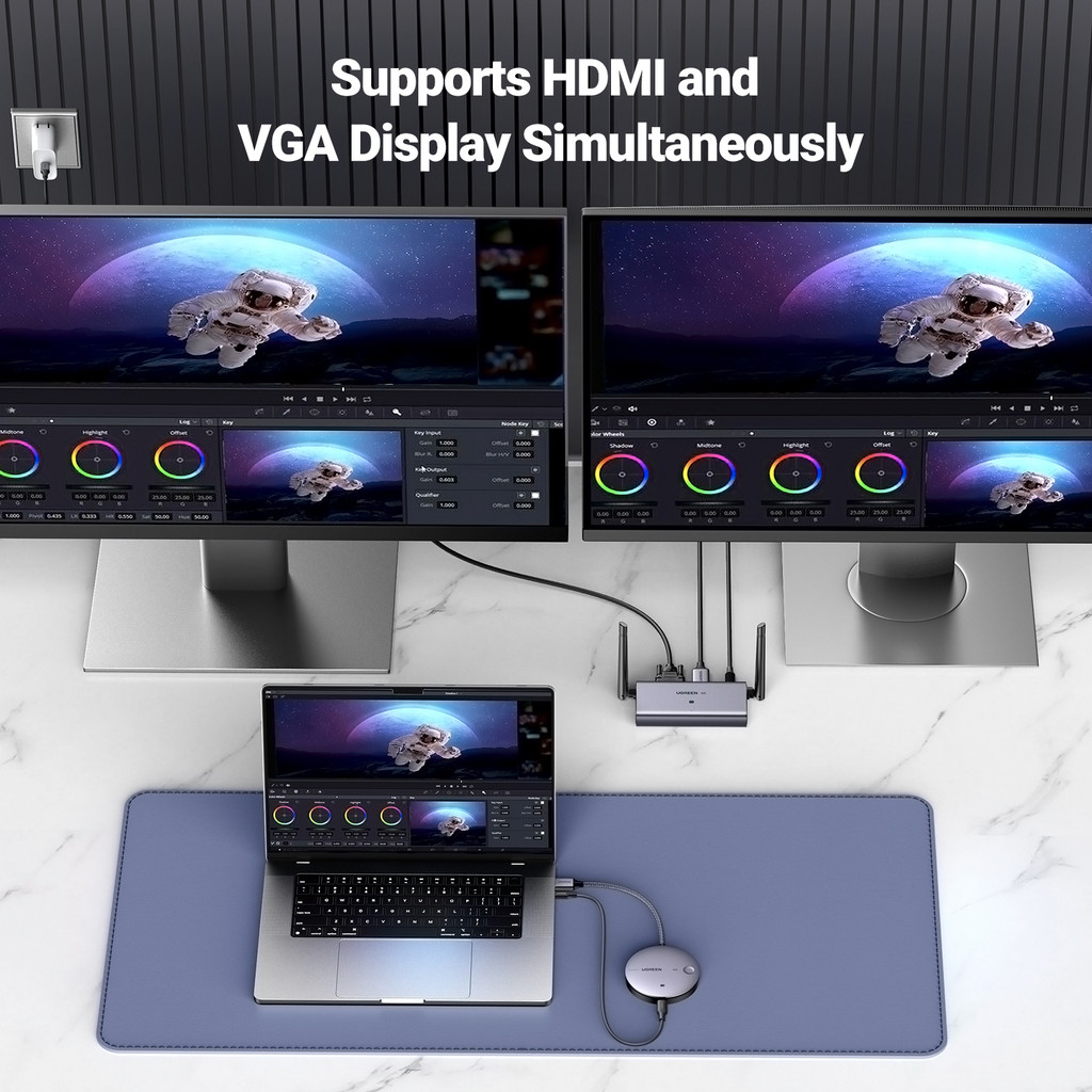 Ugreen CM586 Wireless HDMI & VGA Transmitter |HDMI & VGA Wireless ...