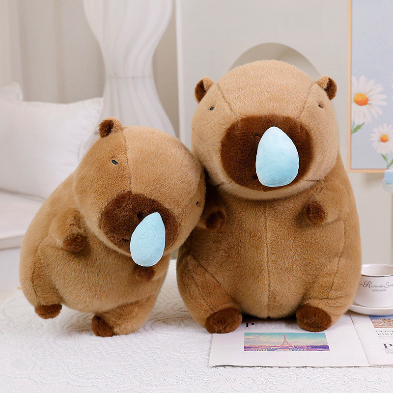 Capybara Stuffed Bear Runny Nose Scissors Adorable Fluffy Stretch Many ...