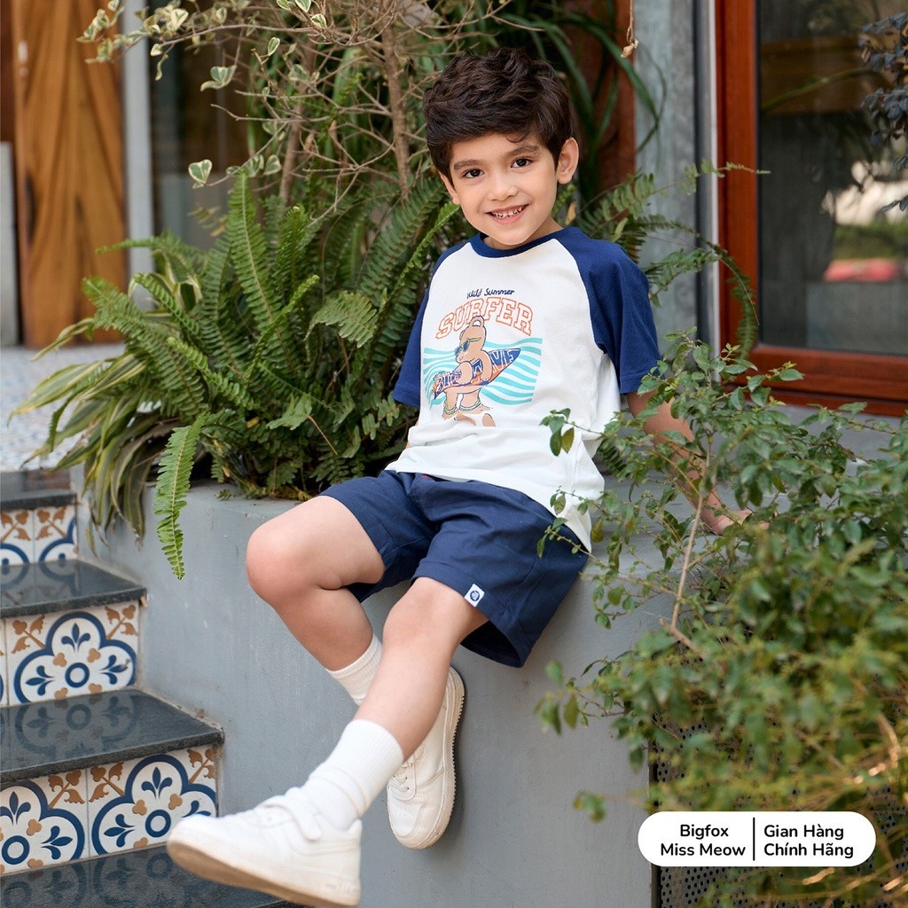 Big size boys' t-shirt for summer home wear Bigfox Miss Meow short ...