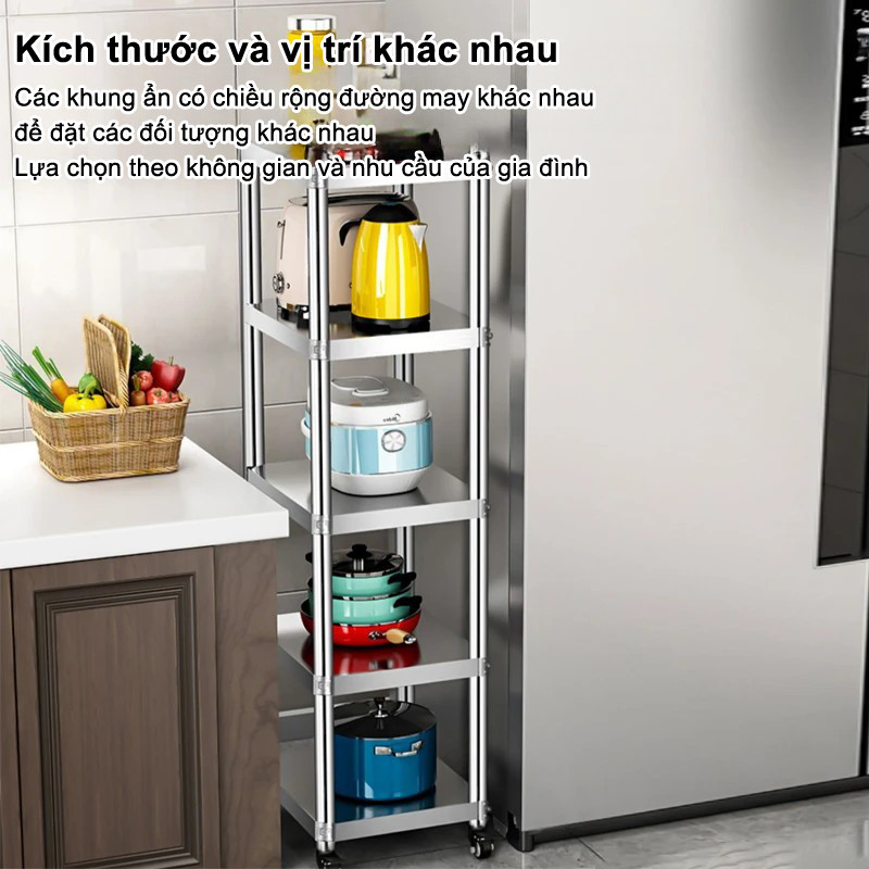 Thick 3-tier stainless steel shelf Microwave oven shelf Pot and pan ...