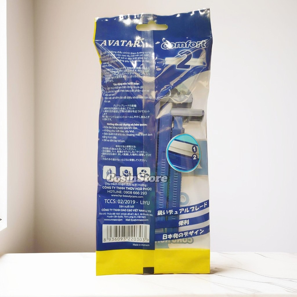 Set of 5 disposable Avatar curved handle razors with 2 super sharp ...