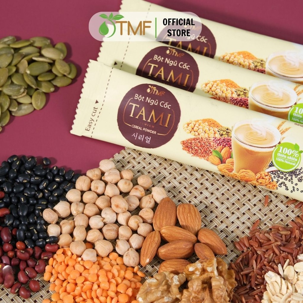 Tami Sprouted Cereal Powder 126g 7 packs TAM MINH FOODS less sweet ...