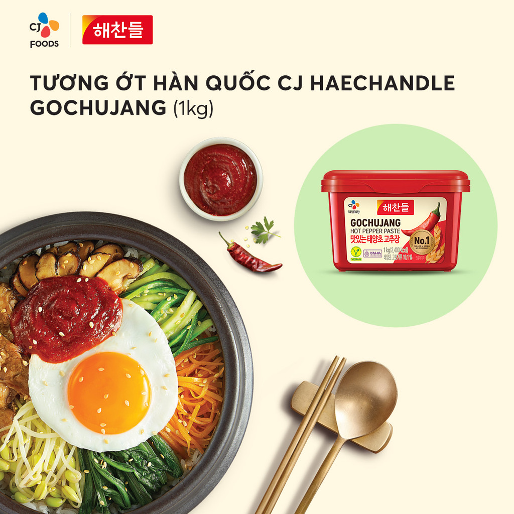 Haechandle Korean Gochujang Chili Sauce Large Box 1 kg (Cooking Spicy ...
