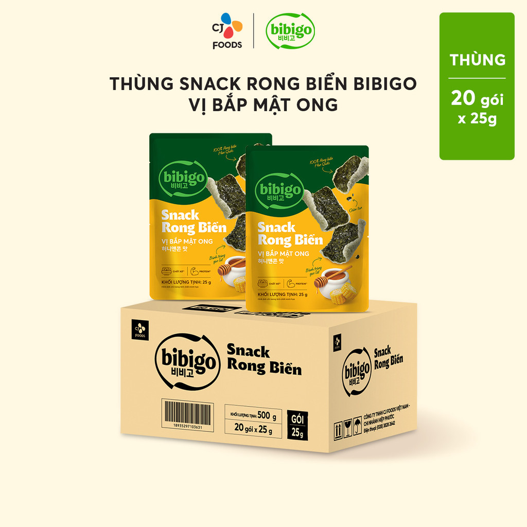[Save] Box of 20 packs of Bibigo Seaweed Snack Traditional flavor ...