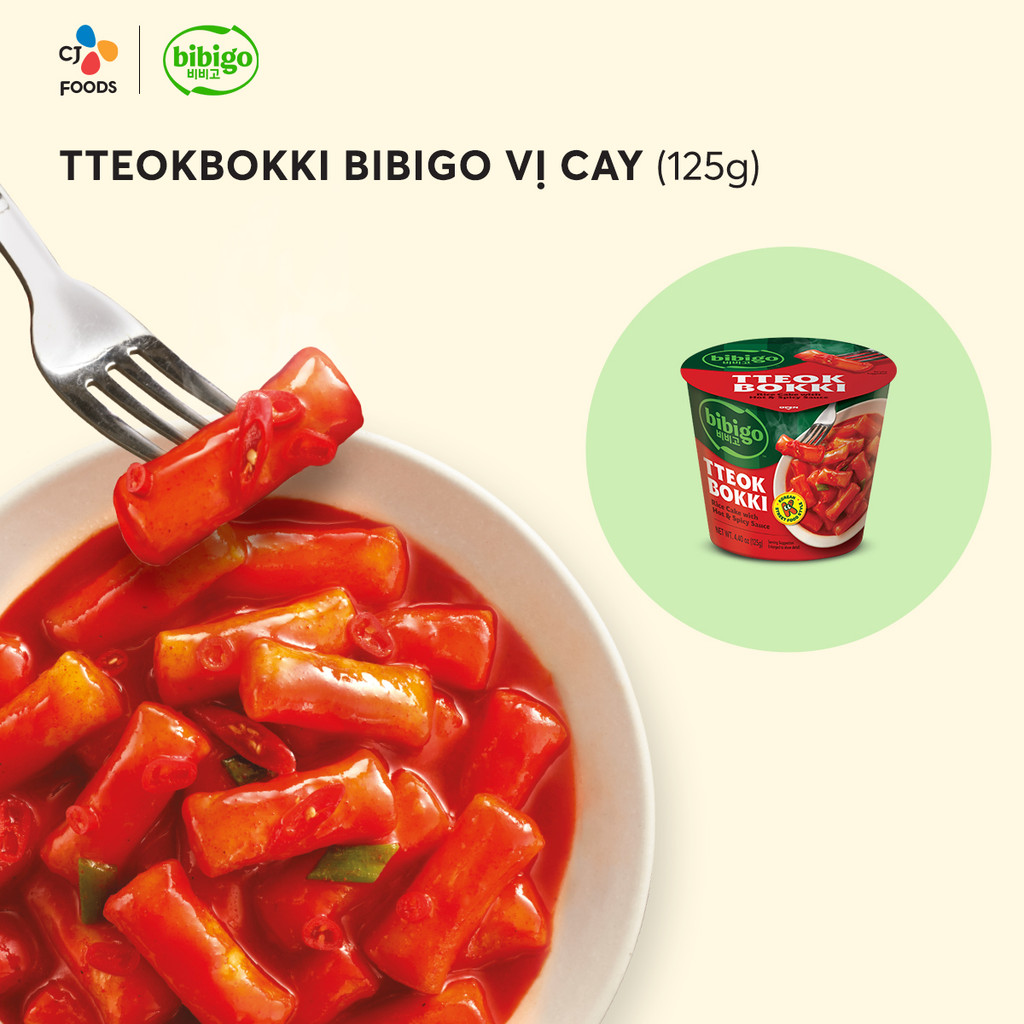 Bibigo Korean Tteokbokki Rice Cake with Cheese Sauce/Spicy/Sweet Spicy ...
