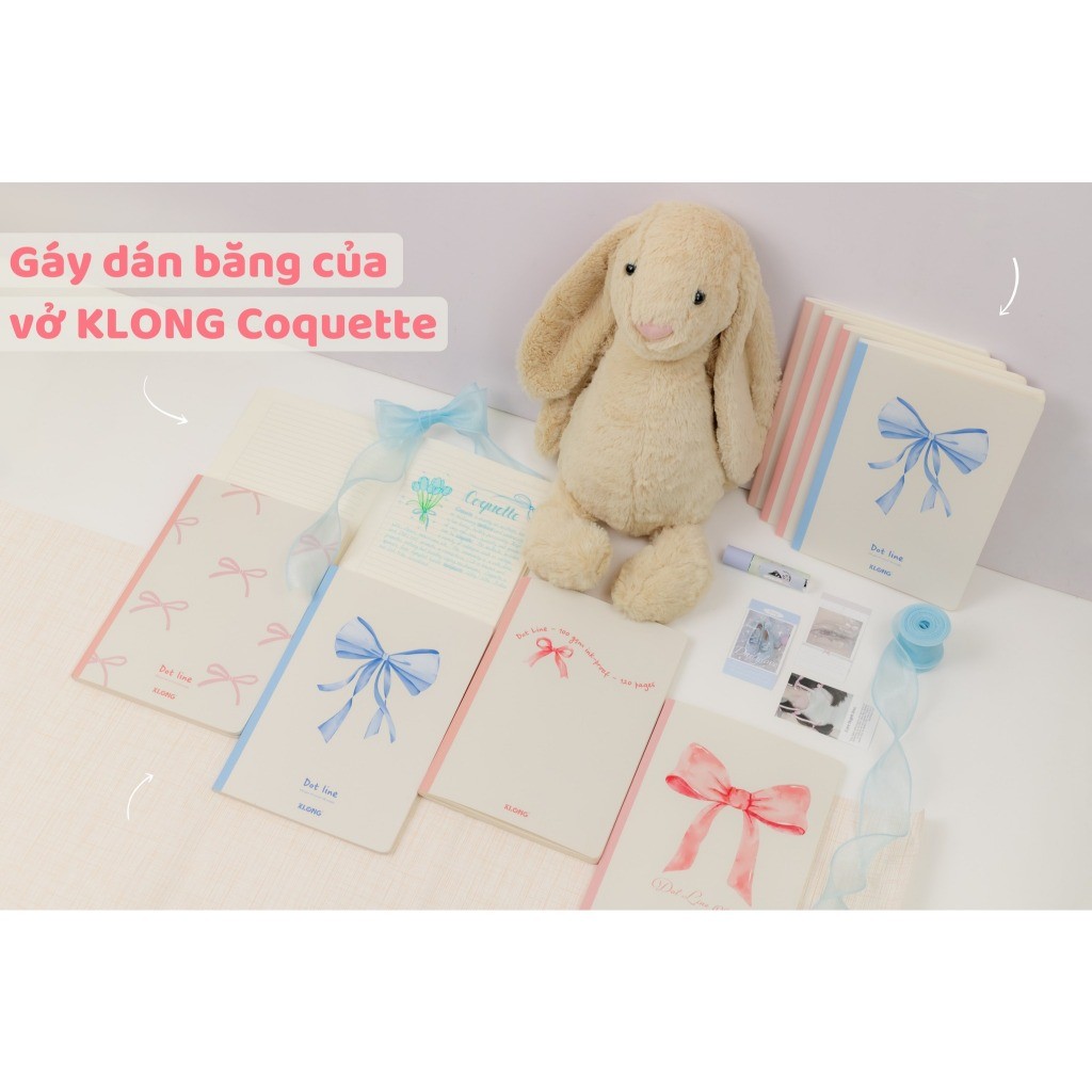 Pastel pink Coquette B5 120 pages 100/76 Klong MS 861 notebook with ...