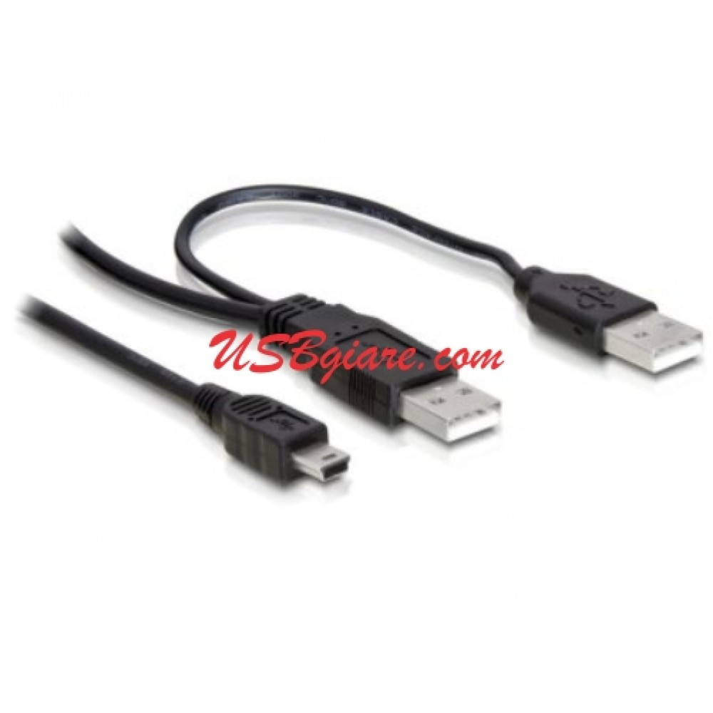 Y-shaped CABLE 2 USB HEADS 1 MINI USB HEAD FOR EXTERNAL HDD | Shopee ...