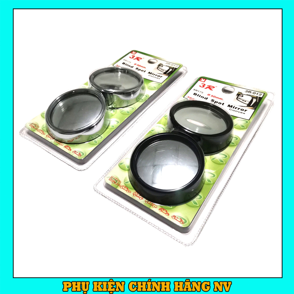 Convex Mirror With Rear Glass Stickers For Cars And Motorcycles - Clear ...