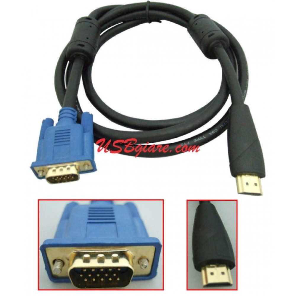 Hdmi TO VGA CABLE 1.5M | Shopee Malaysia