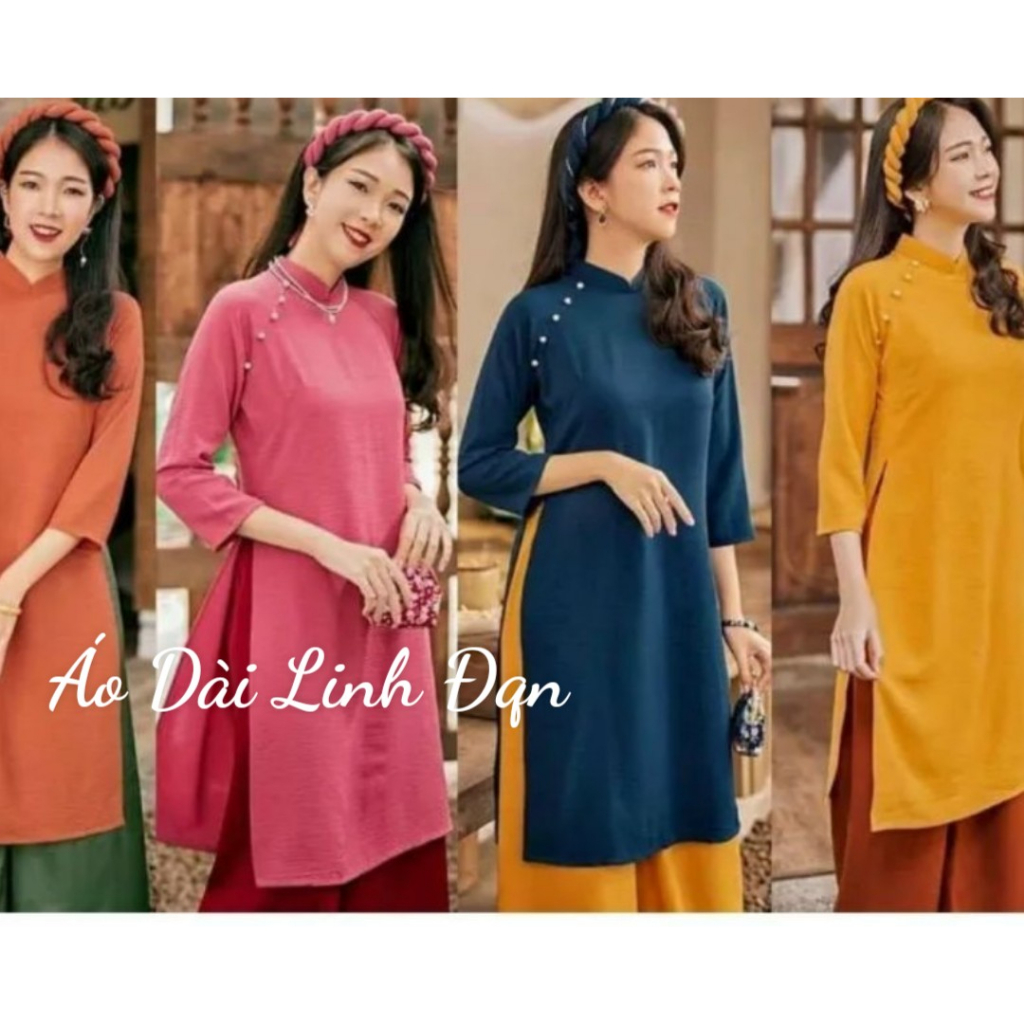 Modern modernized ao dai with loose shape in all colors, luxurious CNY ...