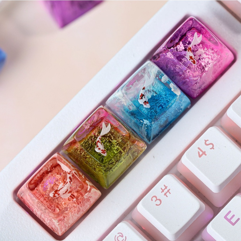 Exotic koi fish Keycap, super unique keyboard button, used as a gift ...
