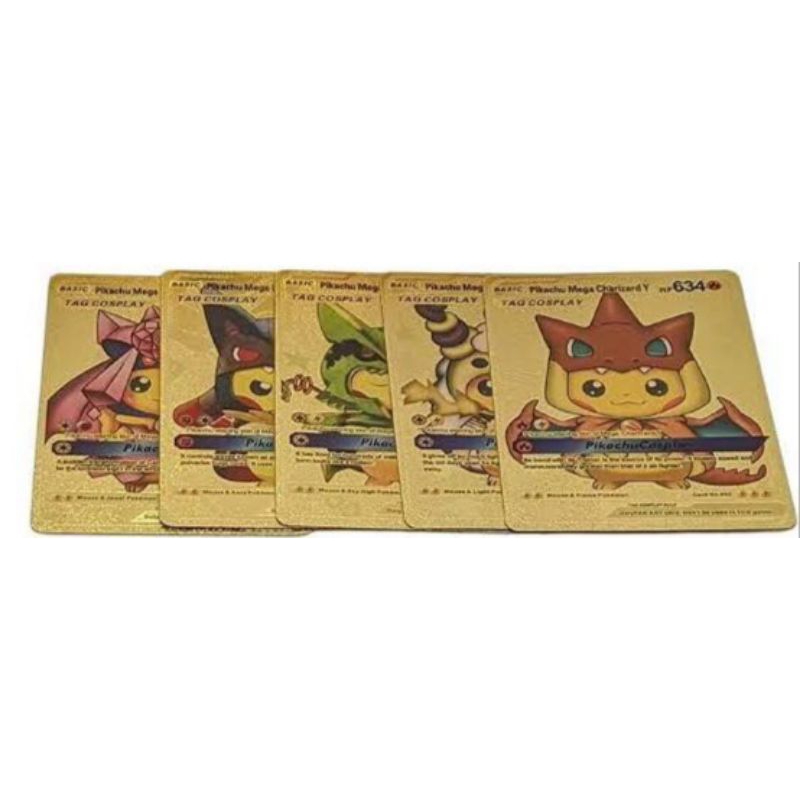 1 stack of 10 Pokemon gold cards | Shopee Malaysia