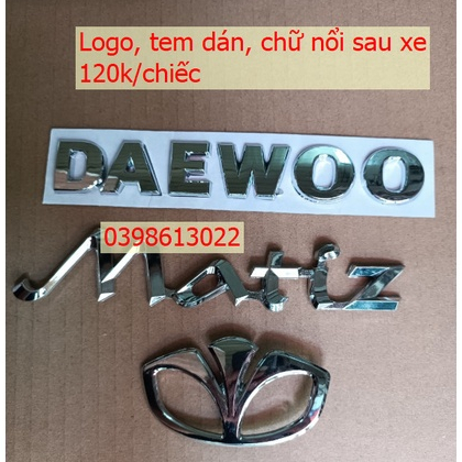 Logo, sticker, 3D embossed lettering for Daewoo Matiz - Tuan Triet ...