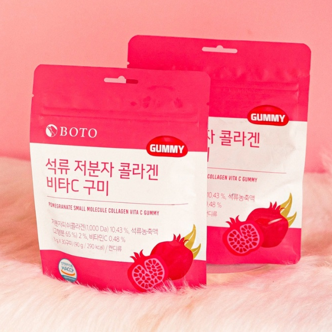 Gummy Boto Collagen Pomegranate Flavor Gummy Boto Korean Lightening ...