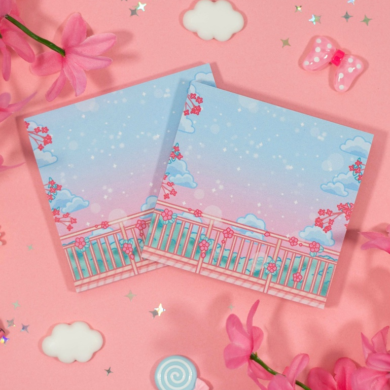 Sweet House sticky notes SWEET AFTERNOON cute sticky notes 9*9cm set of ...