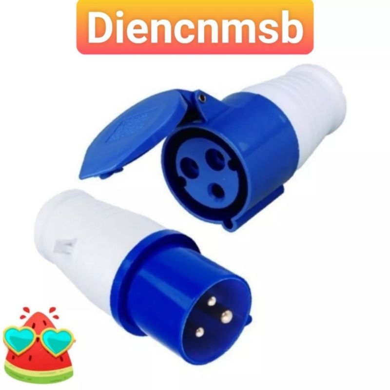 Single Phase 3 Pin Industrial Socket Plug 16A 32A (MSB) | Shopee Malaysia