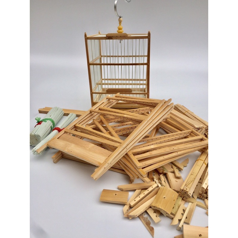 Bird cage made of bamboo material, square style cable cage (pre ...