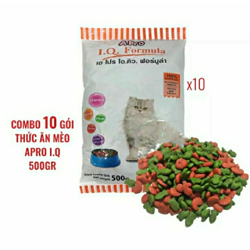 SUPER Combo 5kg (10 packs x 500gr) Apro IQ Formula cat food | Shopee ...