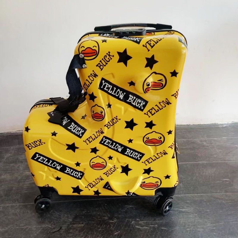 [New] Yellow Duck Suitcase for Y Duck, Children's Suitcase with Seat ...