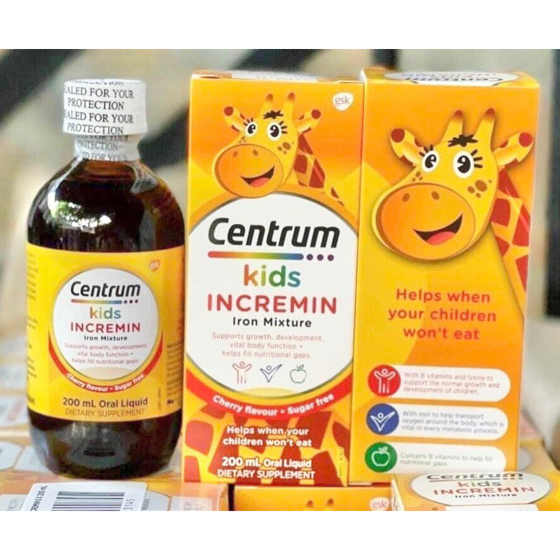 [Genuine] Centrum Kids Incremin Iron Mixture Syrup, Australia (200ml ...