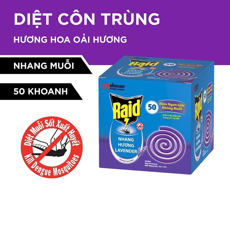 Raid mosquito incense with Lavender scent - Genuine DKSH Vietnam ...
