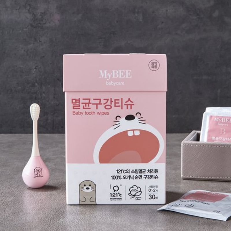 Organic MyBee Korean oral hygiene tongue swabs - Box of 30 packs/50 packs | Shopee Malaysia
