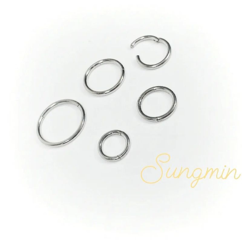 Stainless steel clicker ring lip piercing septum piercing | Shopee Malaysia