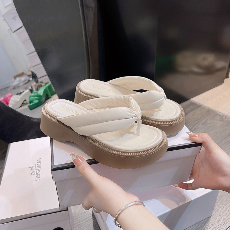 (large Fit exactly like the photo) 5p high heel flip flops New women's ...